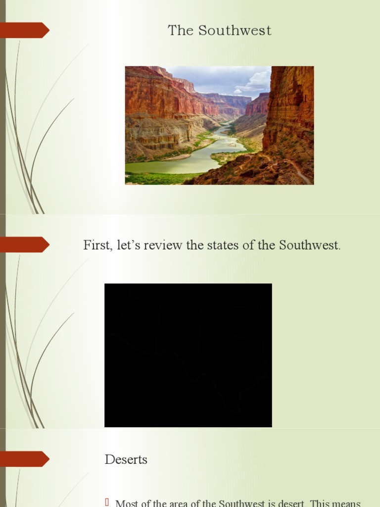 Southwest Powerpoint Review | PDF | Desert | Southwestern United States