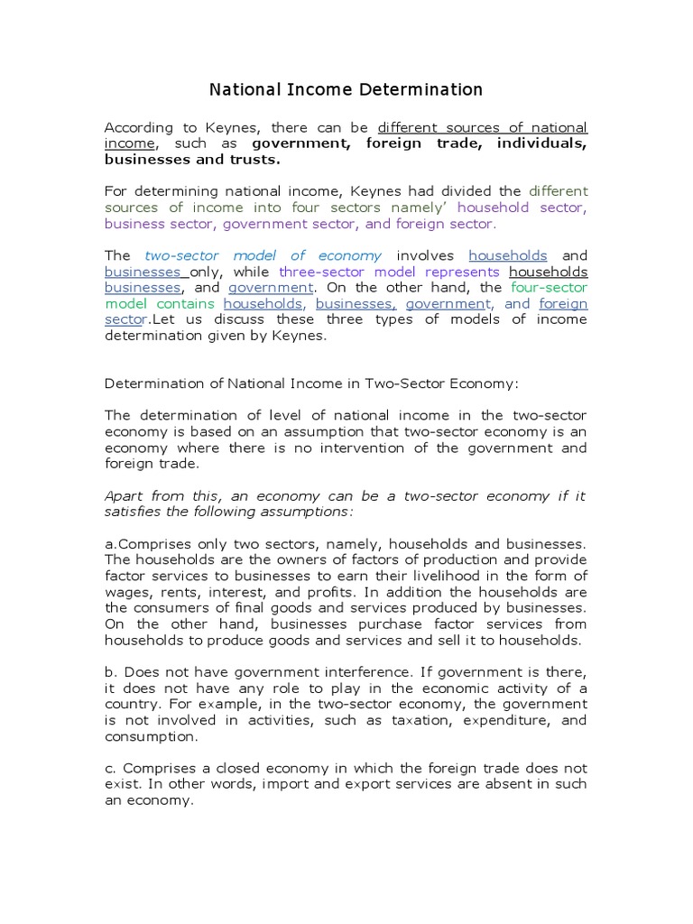 National Income Determination: Businesses and Trusts | PDF | Economies ...