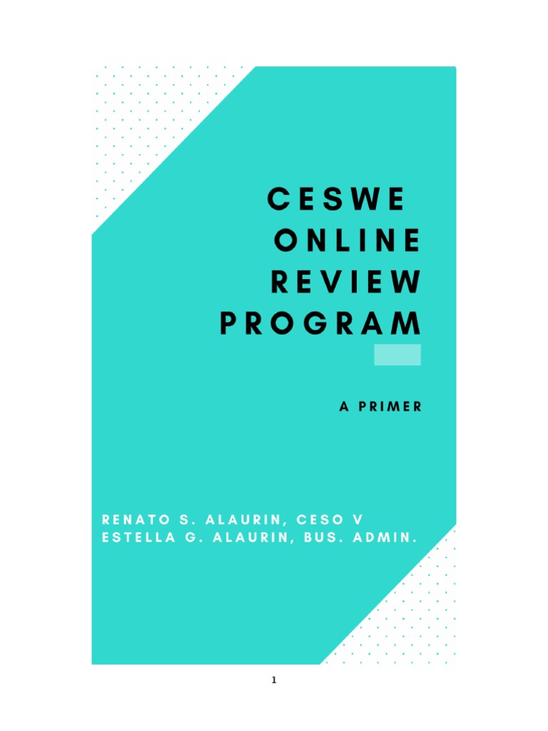 Ceswe Online Review Primer 8-11-21 | PDF | Payments | Test (Assessment)