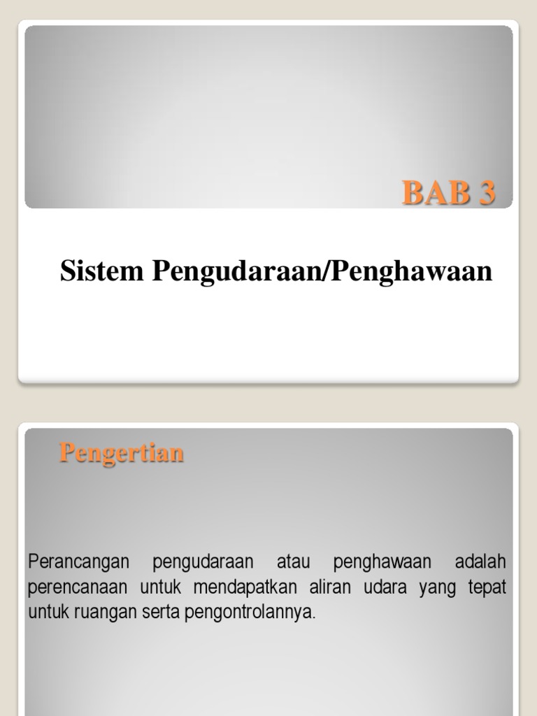 Pertemuan 4 - Pengudaraan Penghawaan | PDF