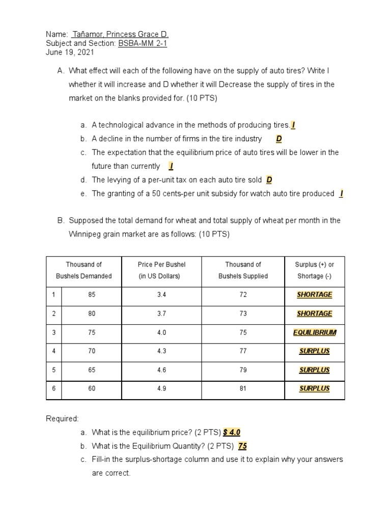 Basic Microeconomics Exercises | PDF | Elasticity (Economics) | Price ...