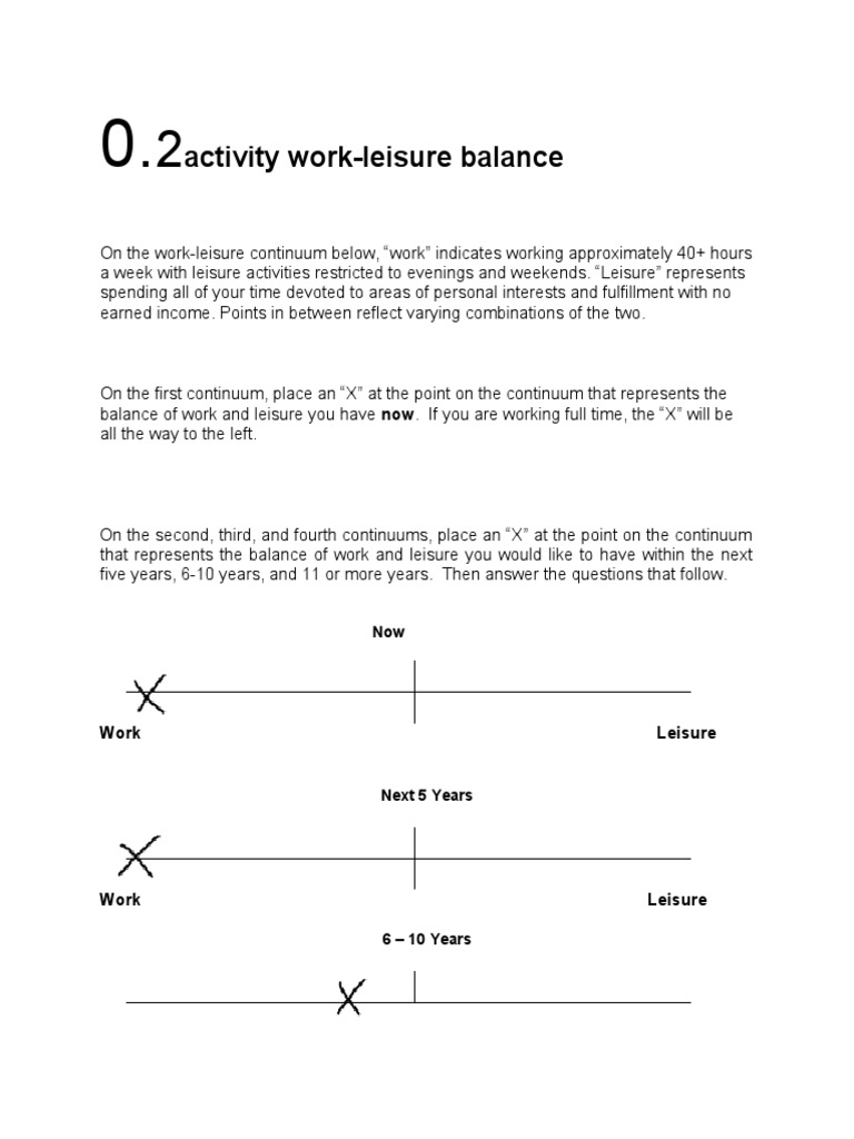 Activity Work-Leisure Balance | PDF | Leisure | Economies