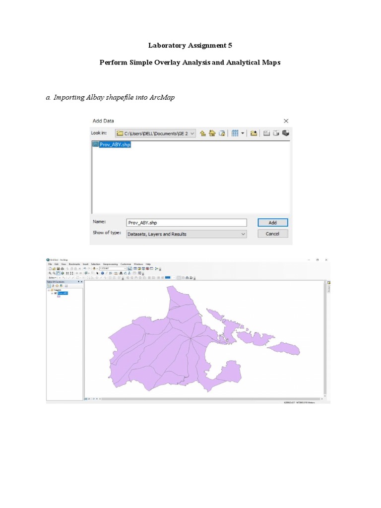 A. Importing Albay Shapefile Into Arcmap: Laboratory Assignment 5 ...