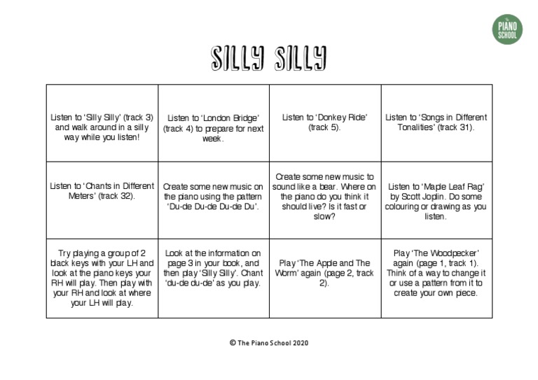 Silly Silly Challenge Sheet | PDF | Art