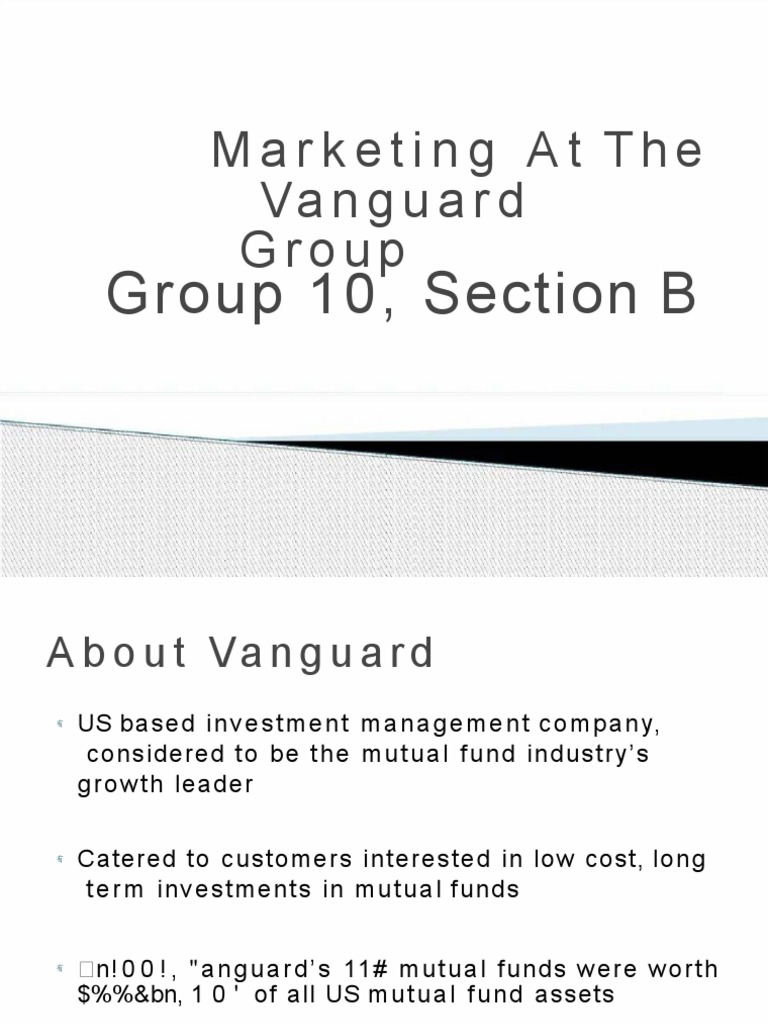 PDF Marketing at The Vanguard Group 10 Sectionb | PDF | Customer ...