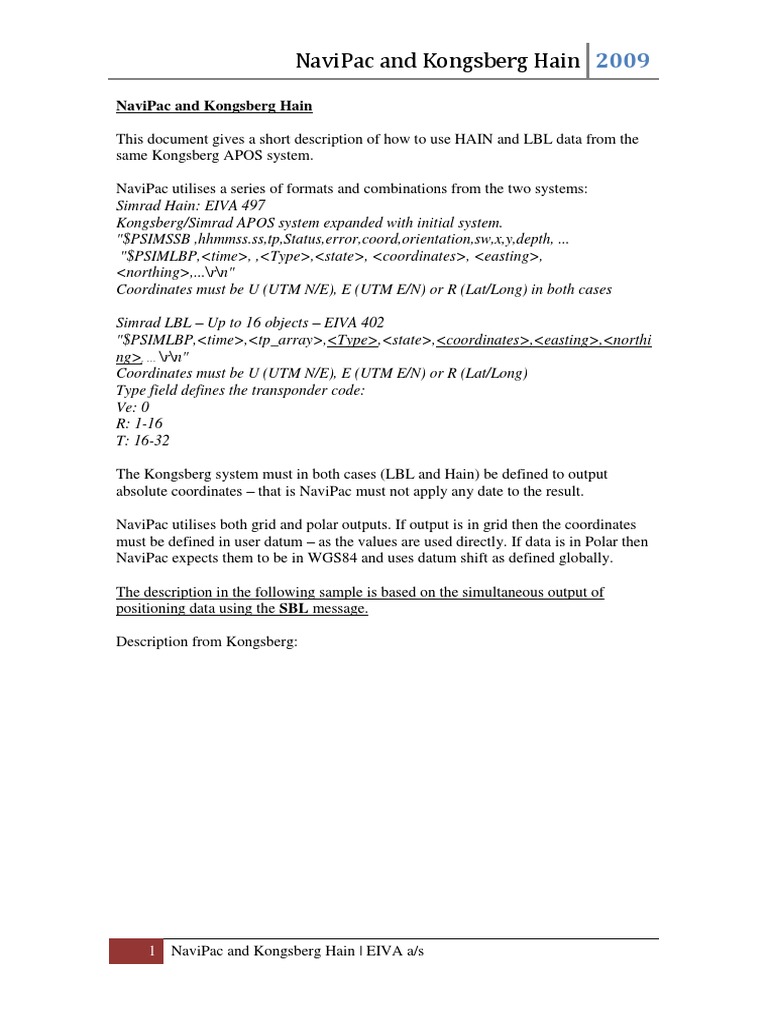 NaviPac and Simrad Hain | PDF | Computer Engineering | Computer Science