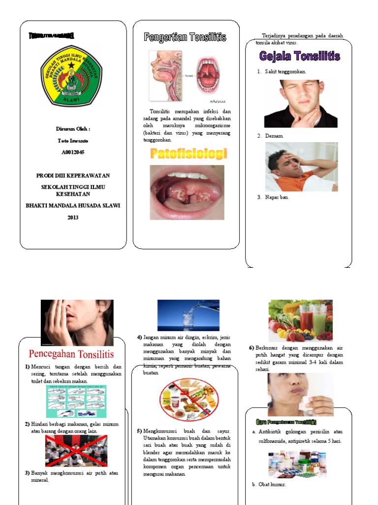 Leaflet Tonsilitis | PDF