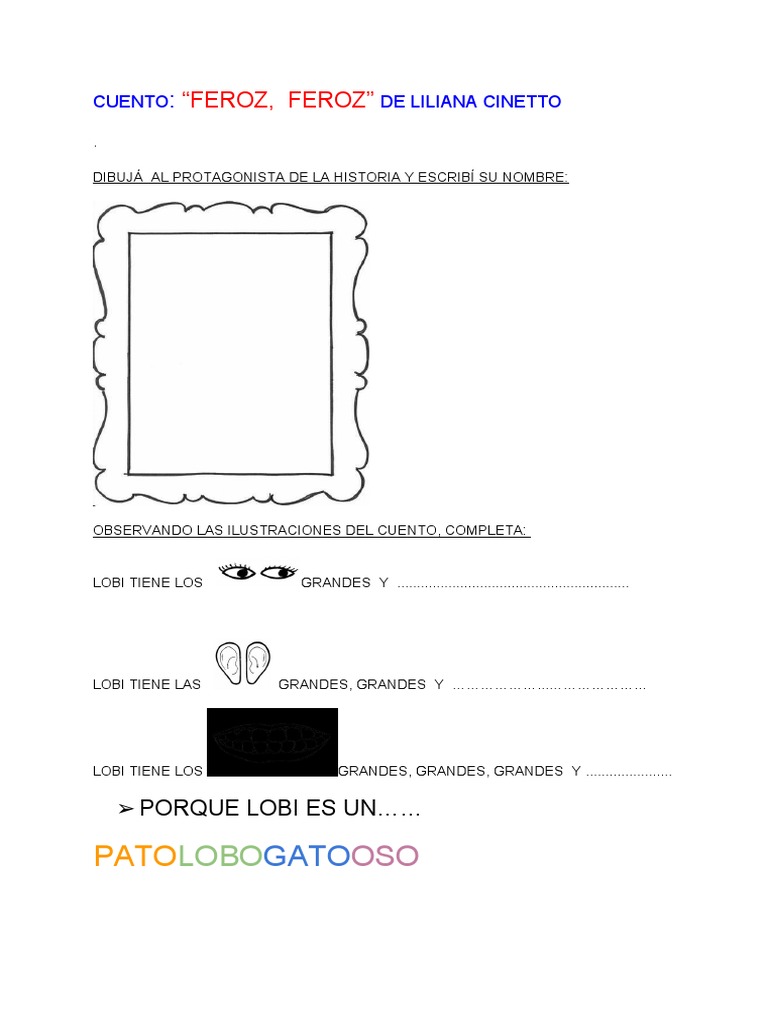 Cuento Feroz Feroz de Liliana Cincinetto | PDF