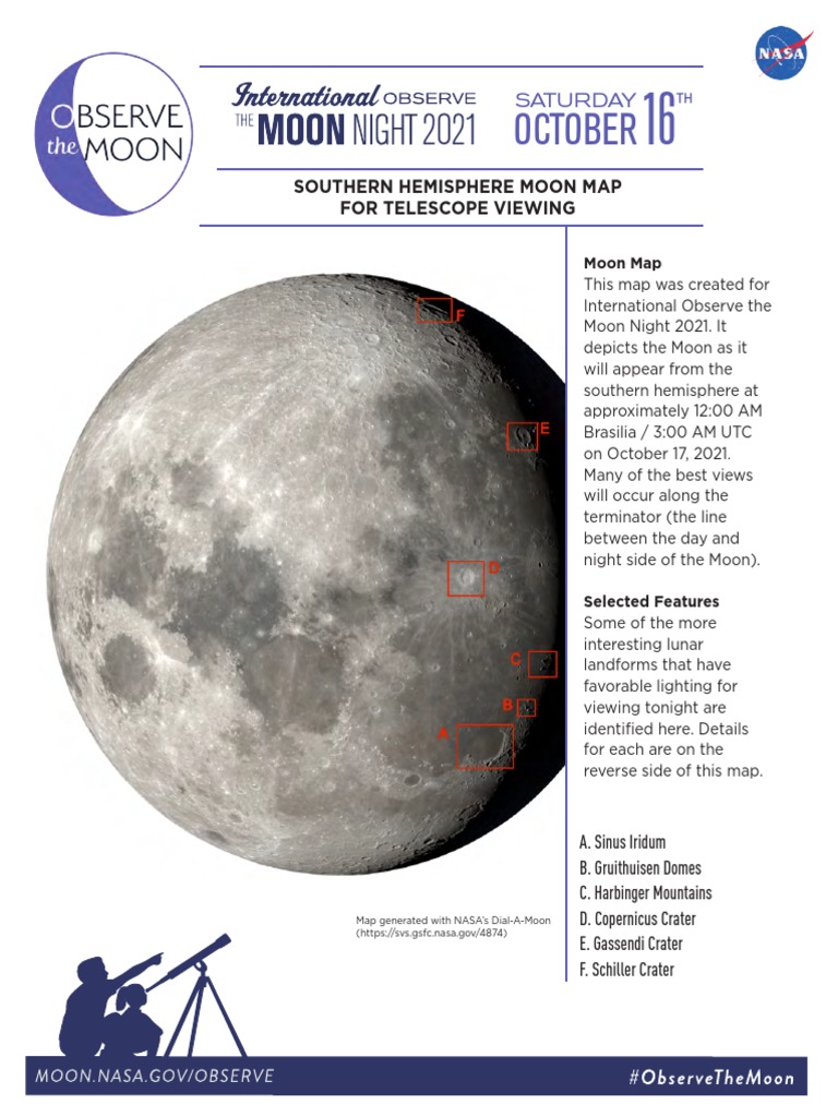 Moon Map 2021 Southern | PDF | Moon | Apollo Program