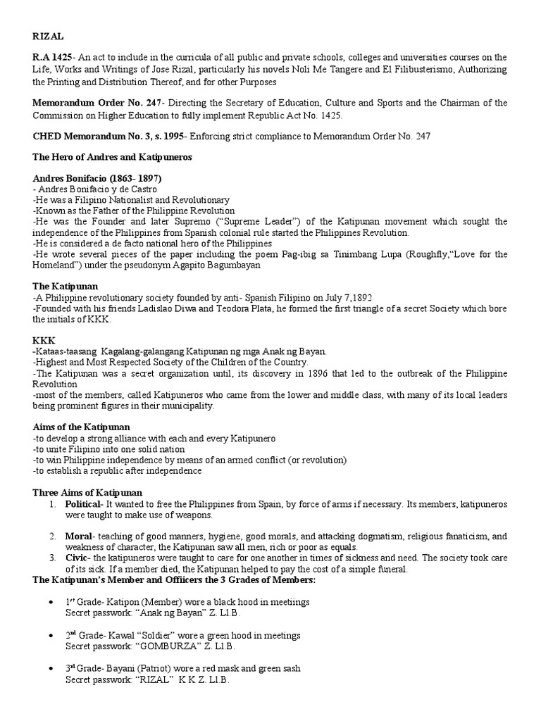 Prelims Rizal | PDF | Philippines