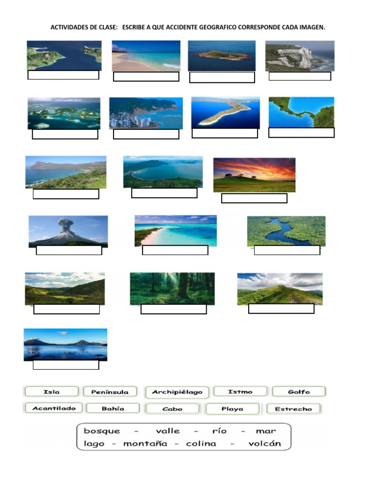 Actividad Accidentes Geograficos | PDF