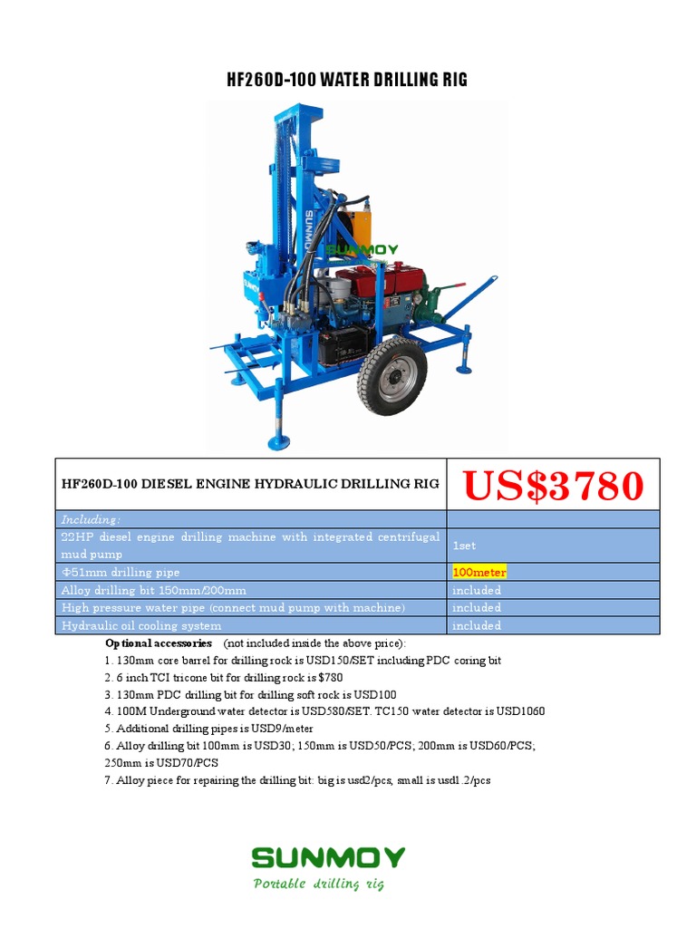HF260D-100 Drilling Rig | PDF