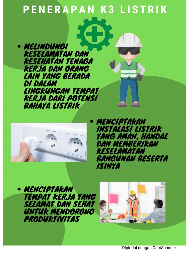 Poster Penerapan K3 Bidang Kelistrikan Wido Gusdi Aldinata | PDF