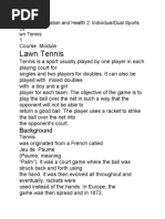Tennis Crossword Puzzle Guide | PDF