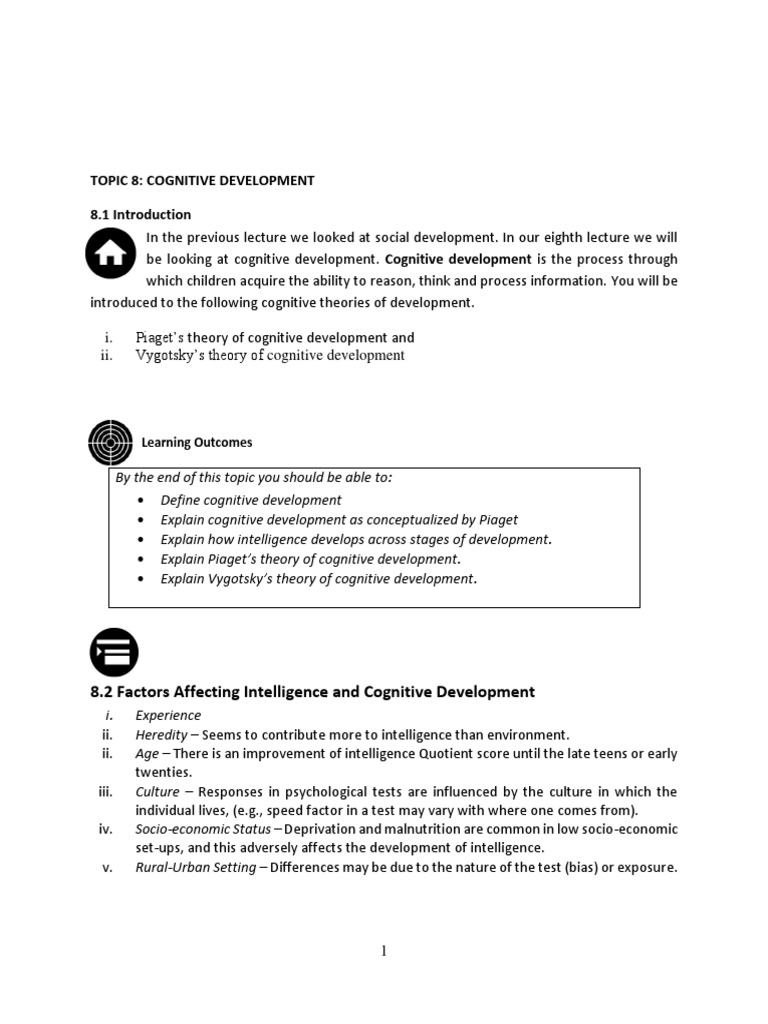 Cognitive and Language Development | PDF | Cognitive Development ...