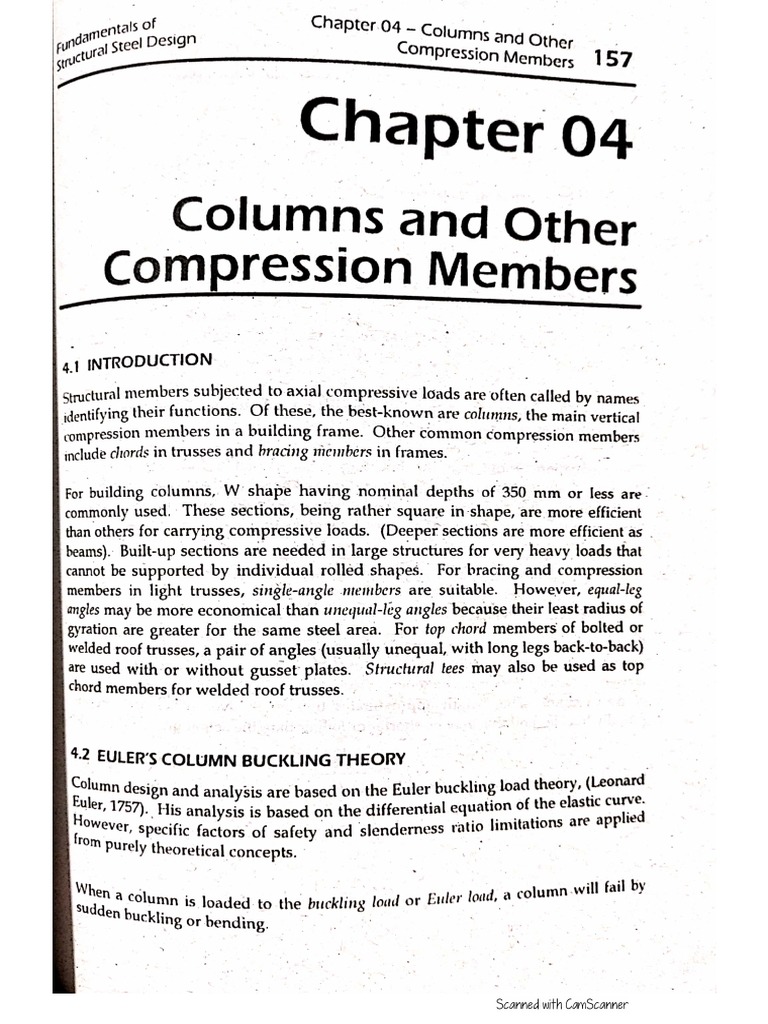 Chapter 04 Columns and Other Compression Members | PDF