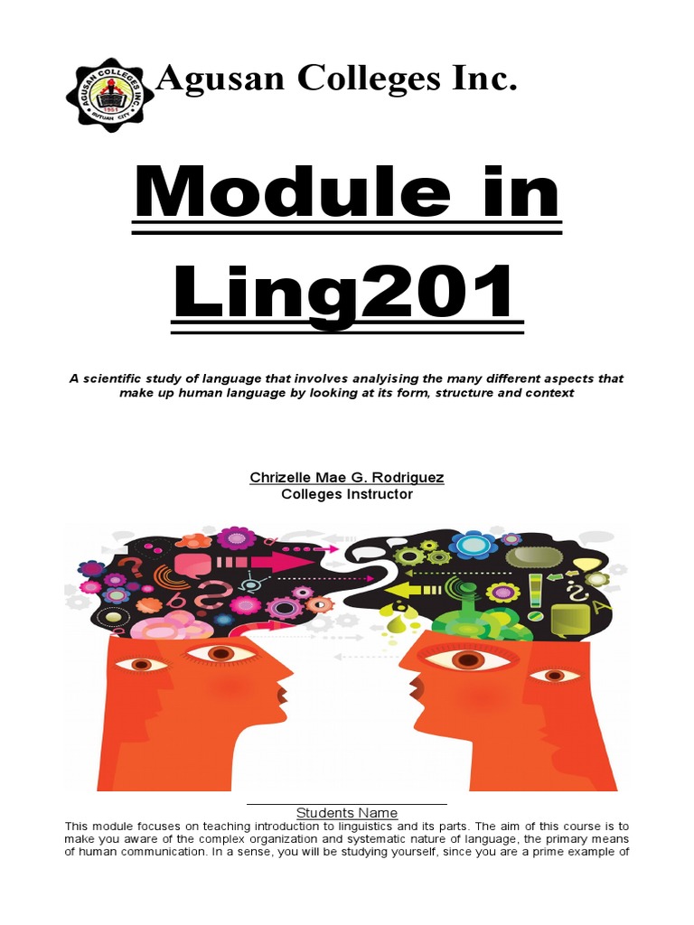 Module Kit Intro To Linguistic | PDF | Linguistics | Communication