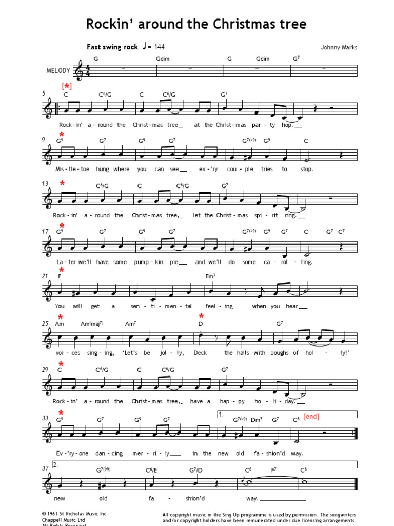 Rockin' Around the Christmas Tree Sheet | PDF