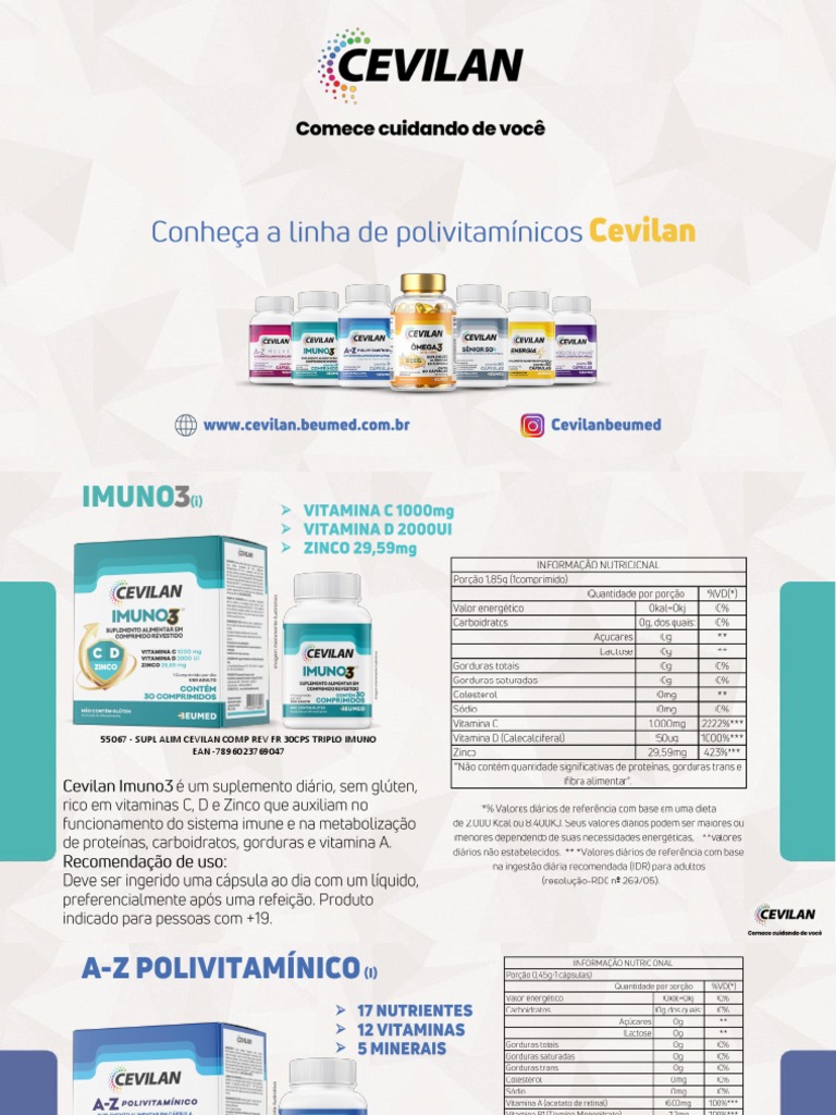 Cevilan Supplements Product Catalog | PDF