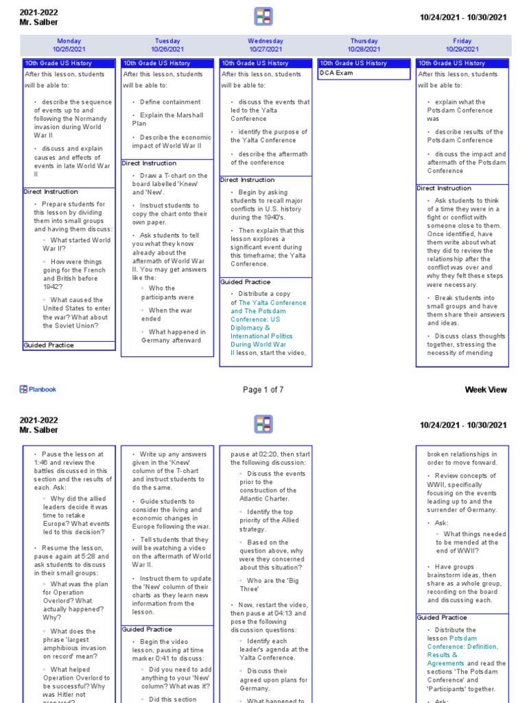 WWII Events: Normandy to Potsdam | PDF | Global Politics | World War II