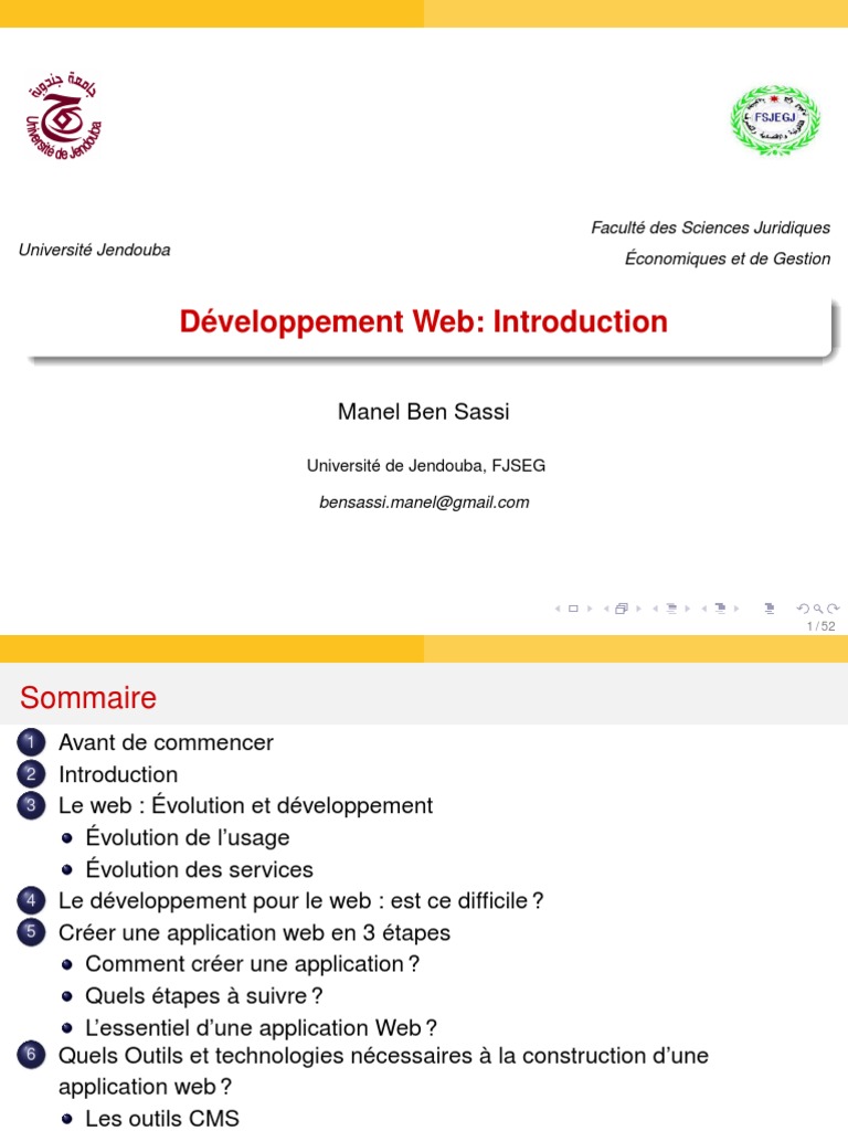 Cours Developpement Web Avancé | PDF | Cookie (informatique) | Internet