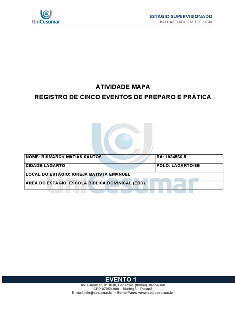Mapa Estagio Terminado !! | PDF | Apóstolo Paulo | Deus