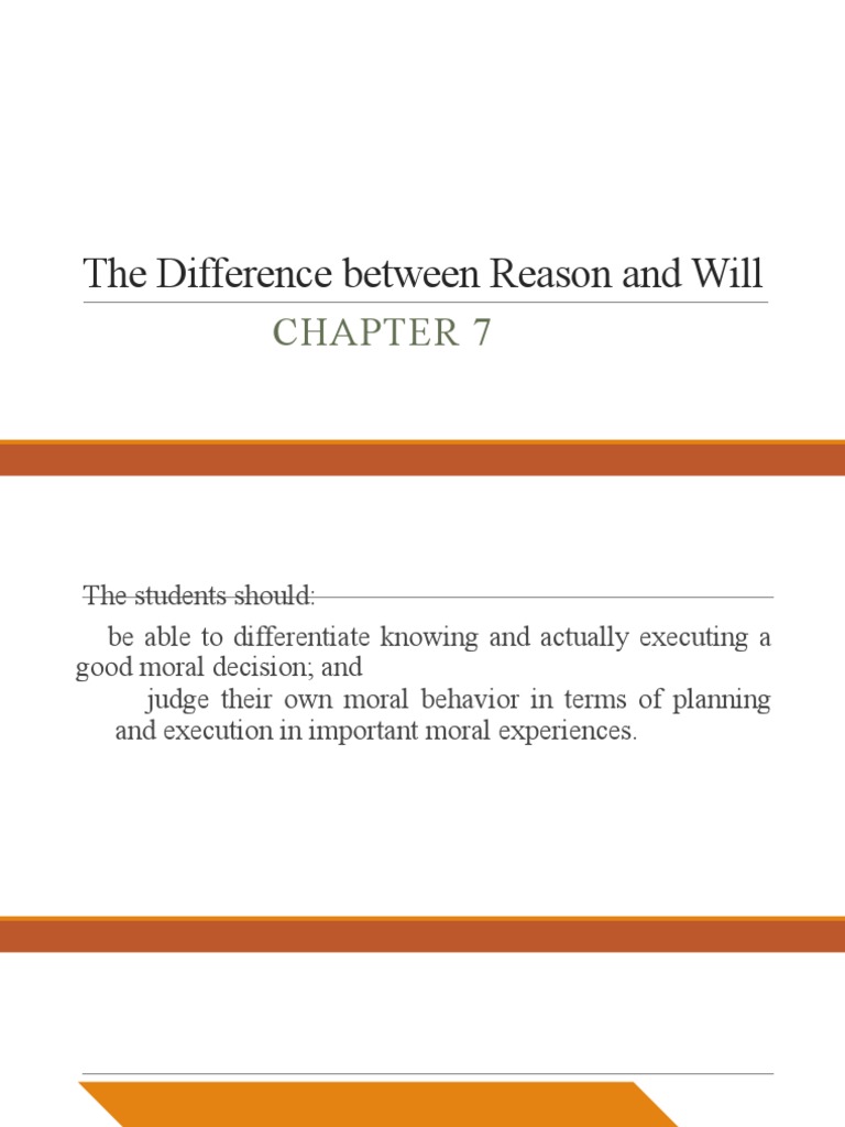 The Difference Between Reason and Will | Download Free PDF | Reason ...