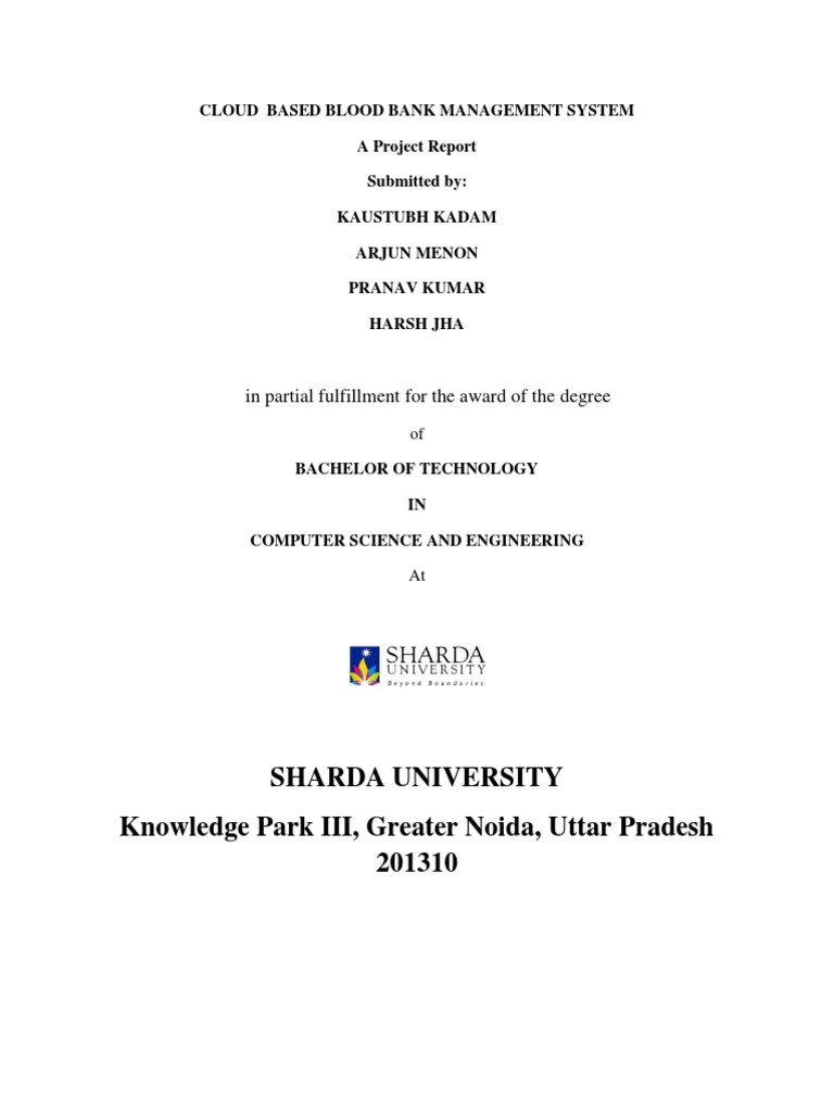 Cloud Based Blood Bank System - G83 | PDF | Blood Donation | Computing