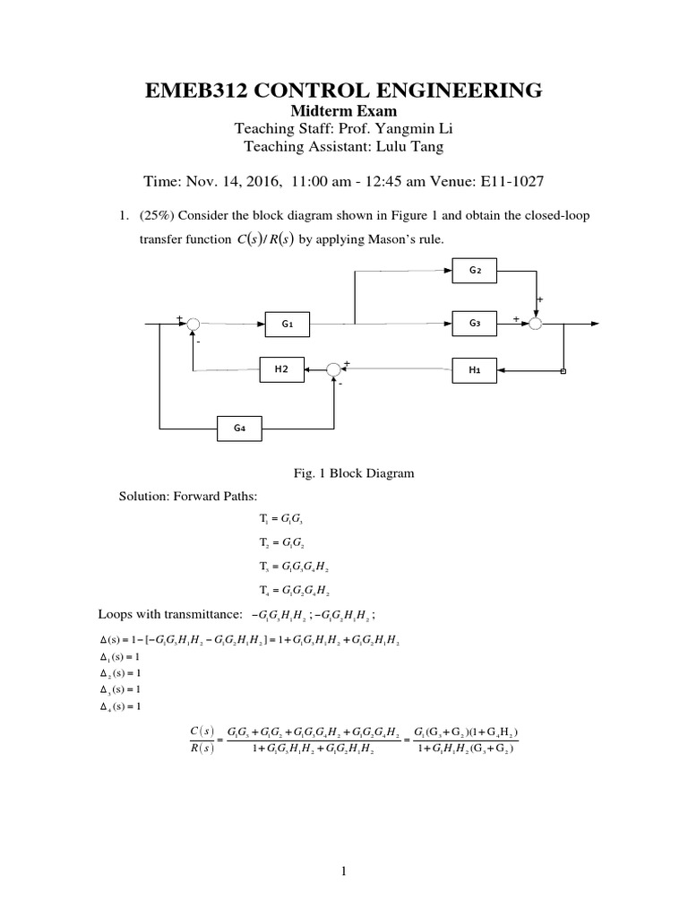 Midterm 16 Solution | Download Free PDF | Systems Theory | Computer ...