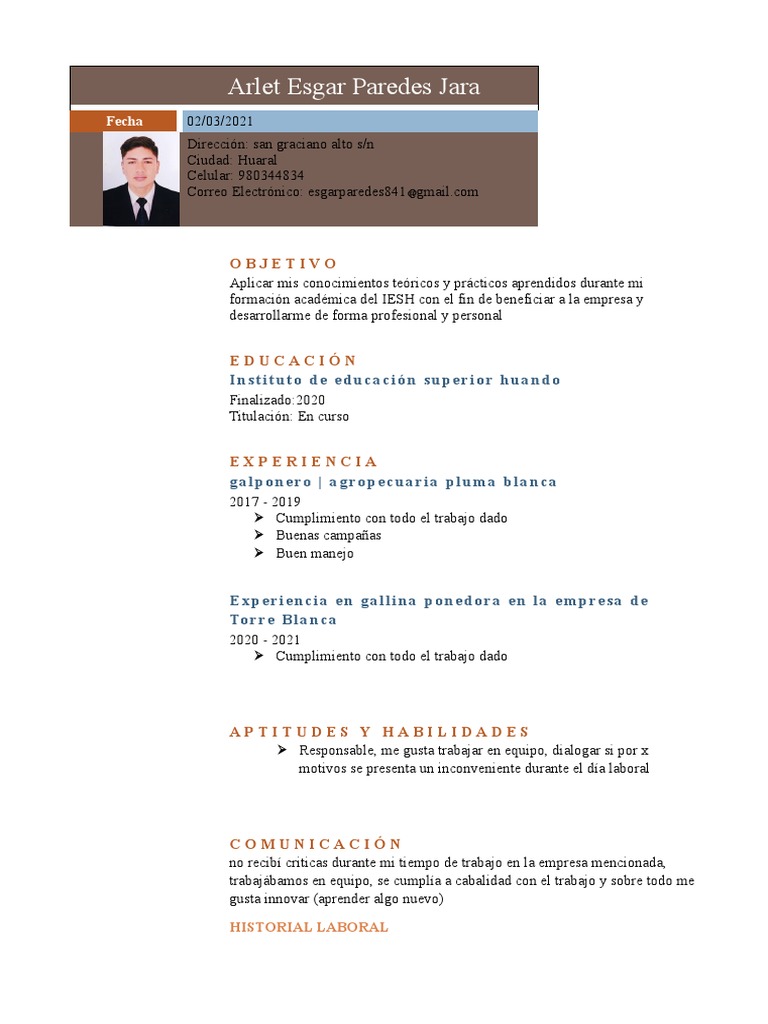 Curriculum Edgar | PDF