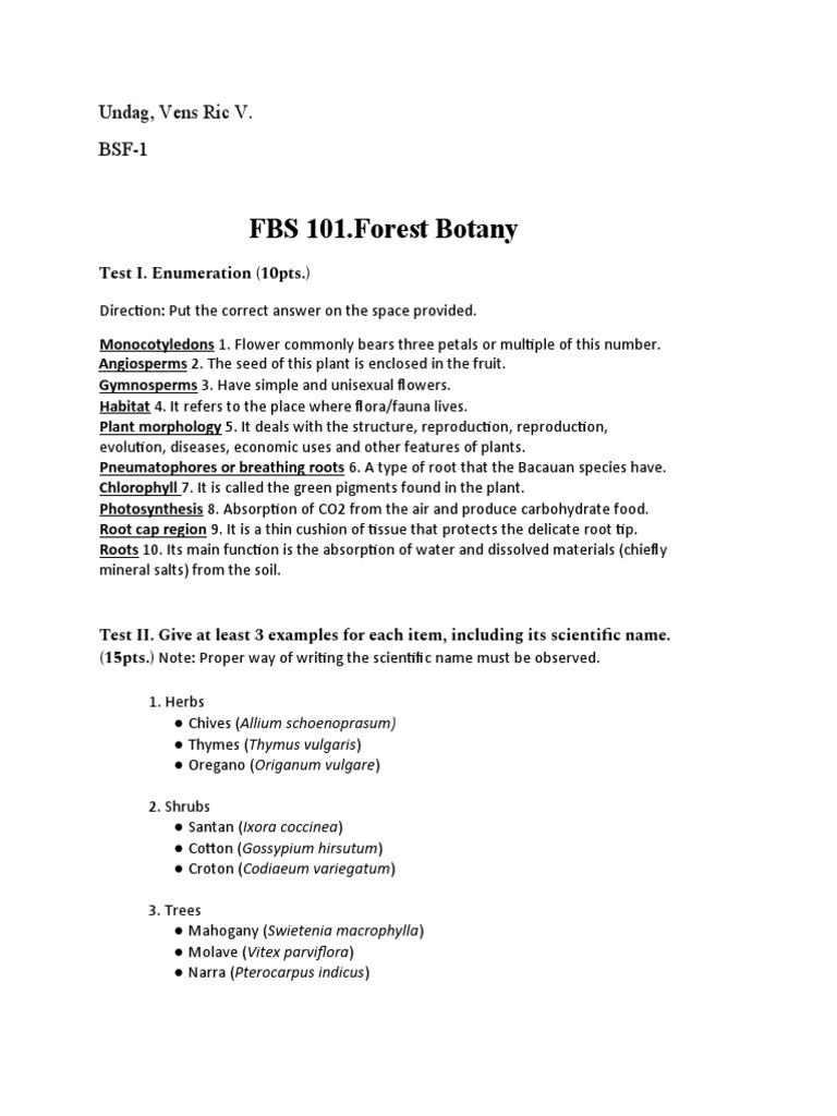 Botany Module 1 | PDF | Leaf | Plants