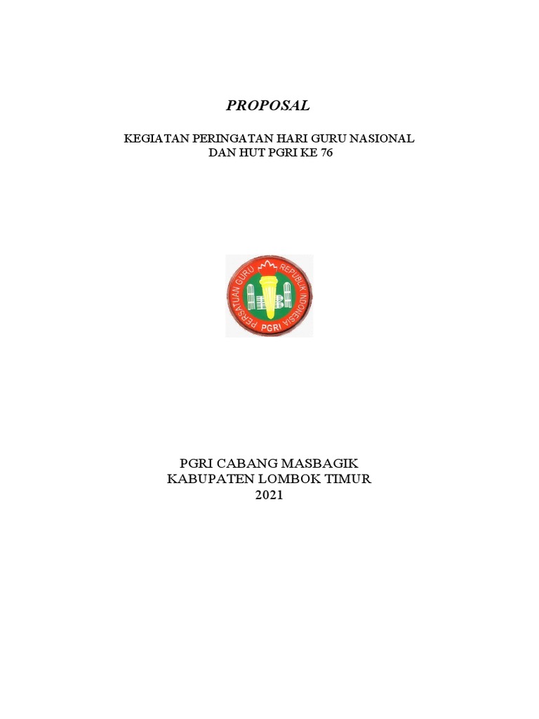 Proposal Hut Pgri 2021 | PDF