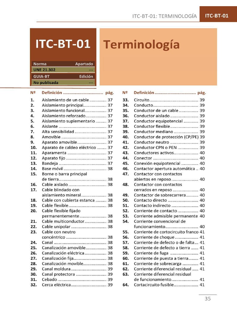 REBT ITC-1 y 2 | PDF | Corriente eléctrica | Aislador (Electricidad)
