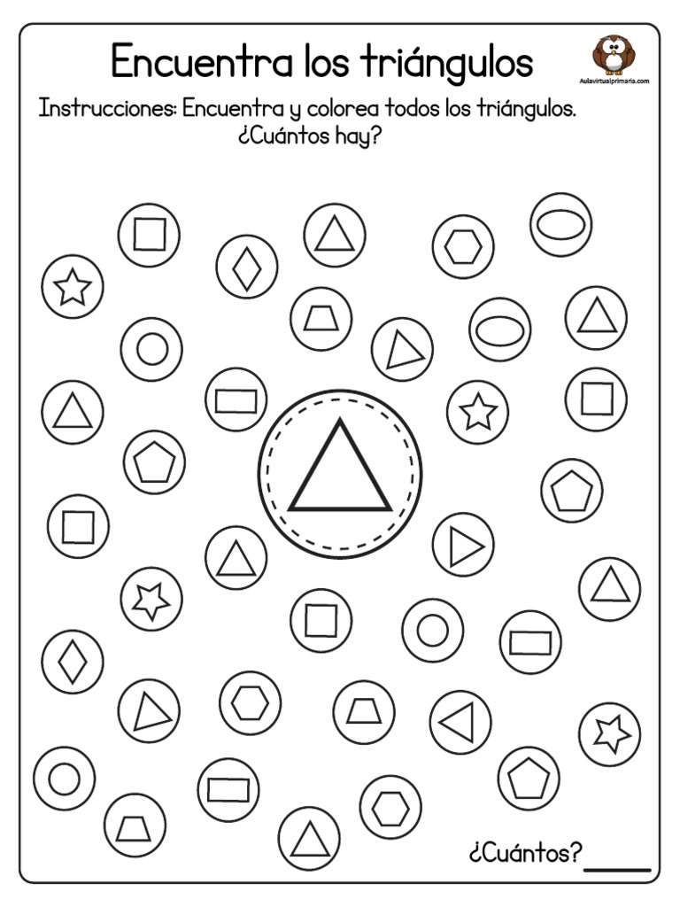 Encuentra Las Hojas de Trabajo de Formas | PDF