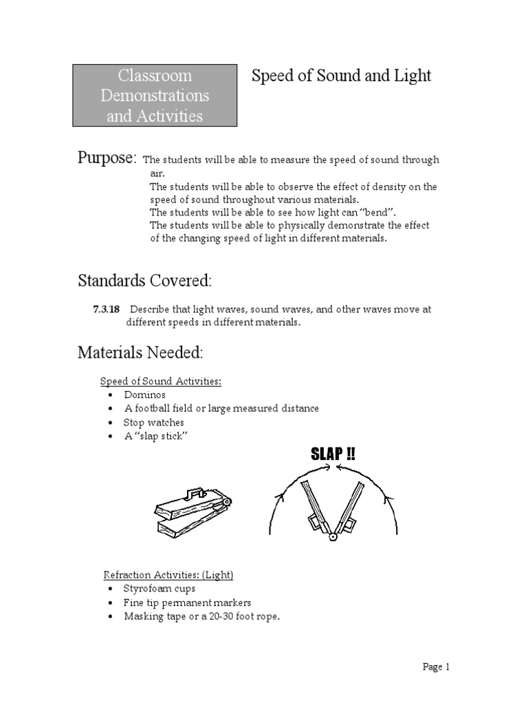 Speed of Sound and Light | PDF | Light | Refraction