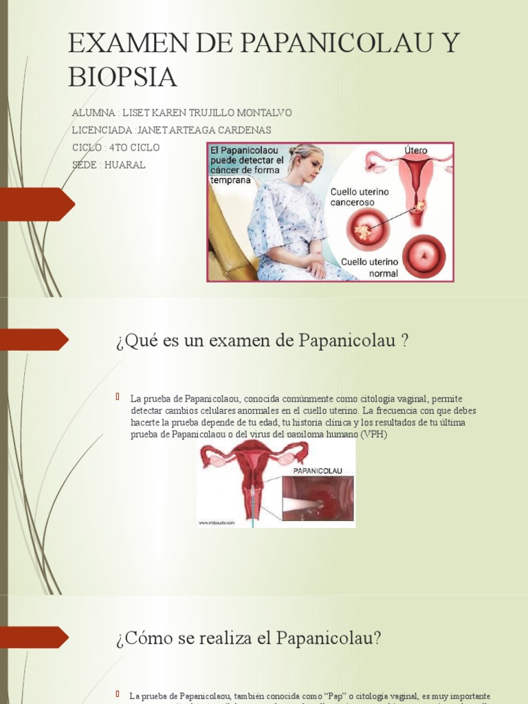 Resultados y procedimientos posteriores al examen de Papanicolaou | PDF ...