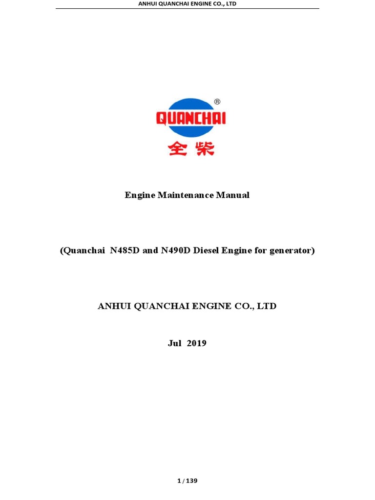 Engine Maintenance Manual | PDF | Fuel Injection | Diesel Engine