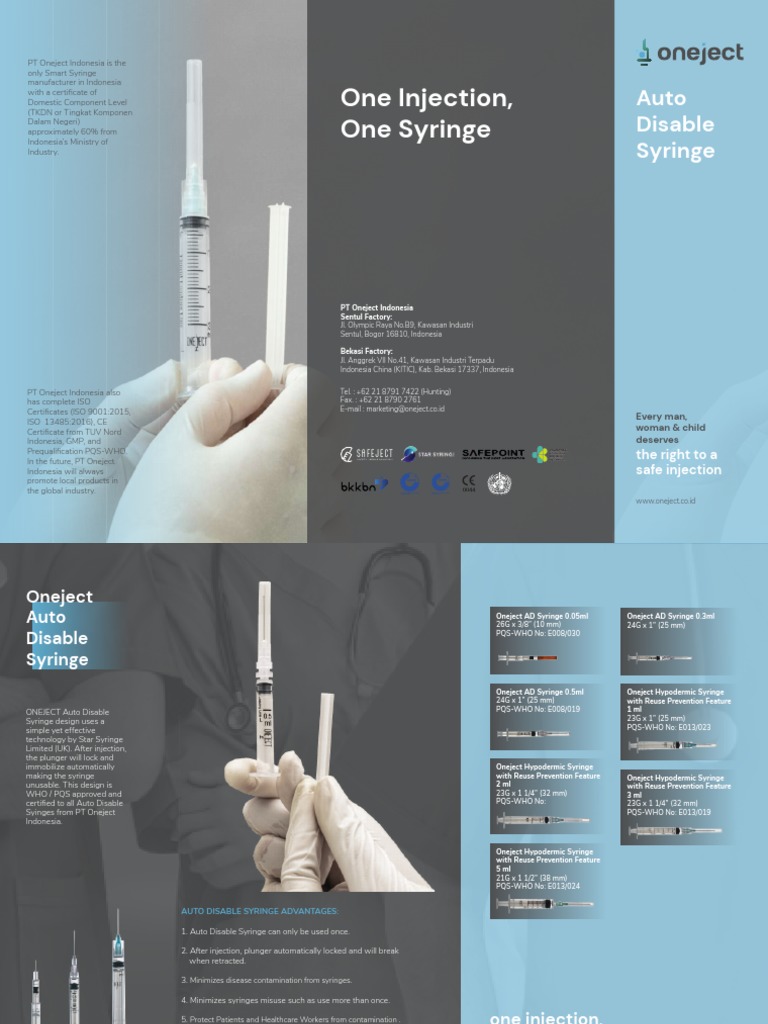 Brosur ADS 0.3ml | PDF | Syringe | Medical Equipment