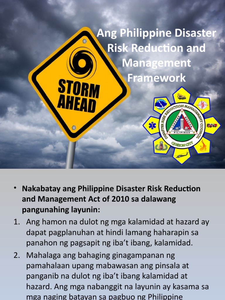 Ang Philippine Disaster Risk Reduction and Management | PDF