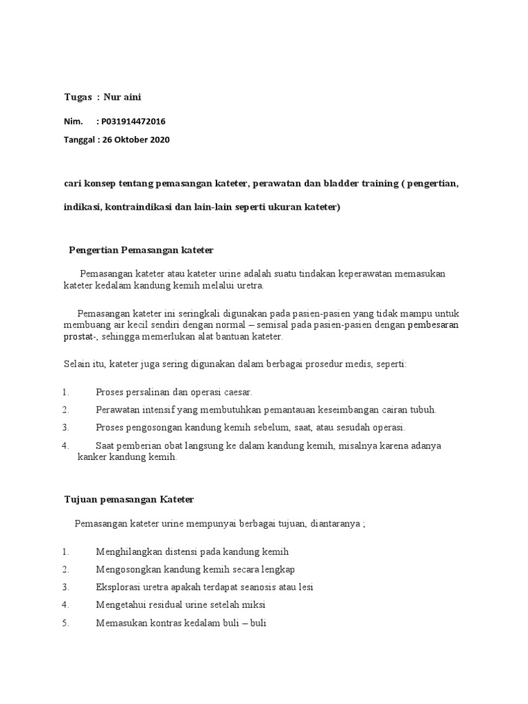 Panduan Lengkap Pemasangan Kateter | PDF | Pengembangan Diri