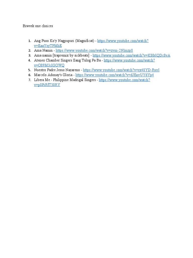 Music Log | PDF | Cooking, Food & Wine | Wellness