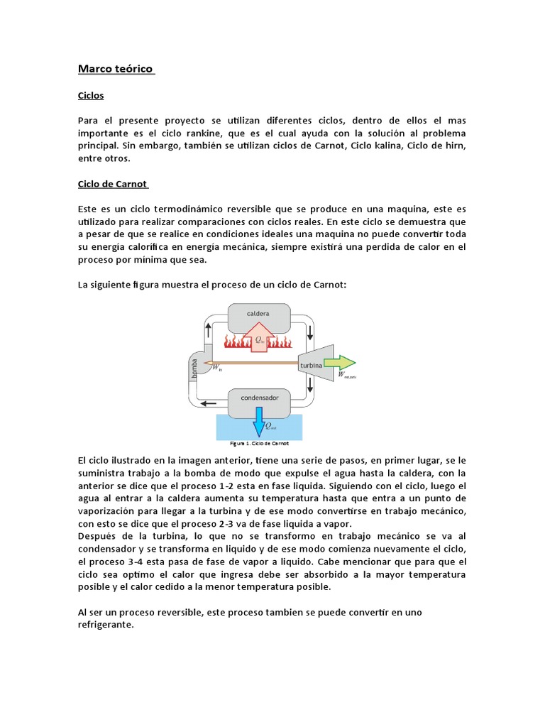 Ciclo Rankine y Ciclo Kalina en Energía | PDF | Vapor | Calor