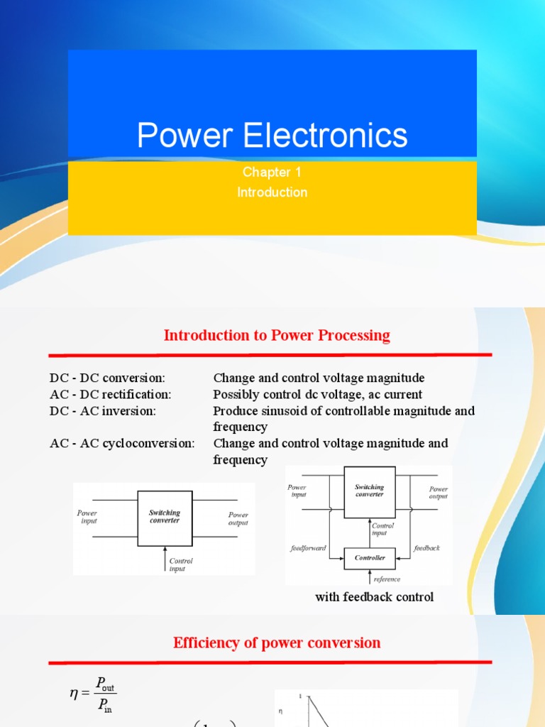 Power Electronics - Chapter 1 - Introduction | PDF | Power Electronics ...