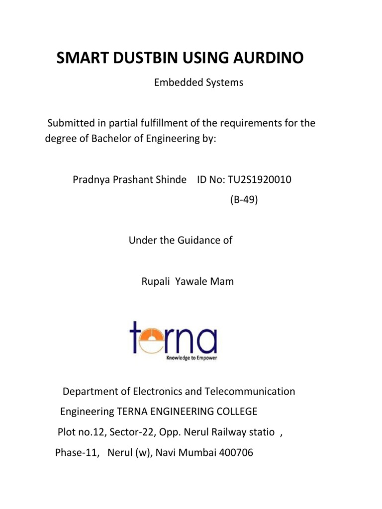 Smart Dustbin Using Aurdino | PDF | Arduino | Computing