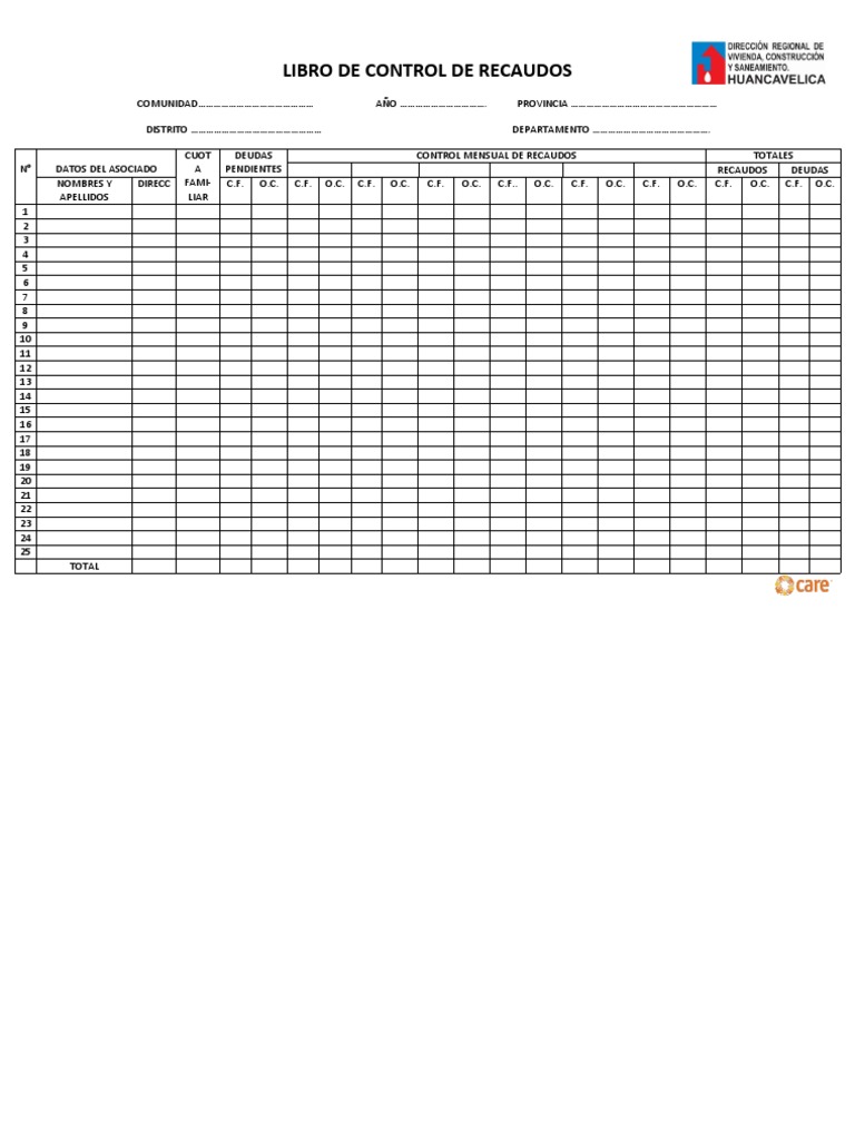 Libro de Control de Recaudos | PDF