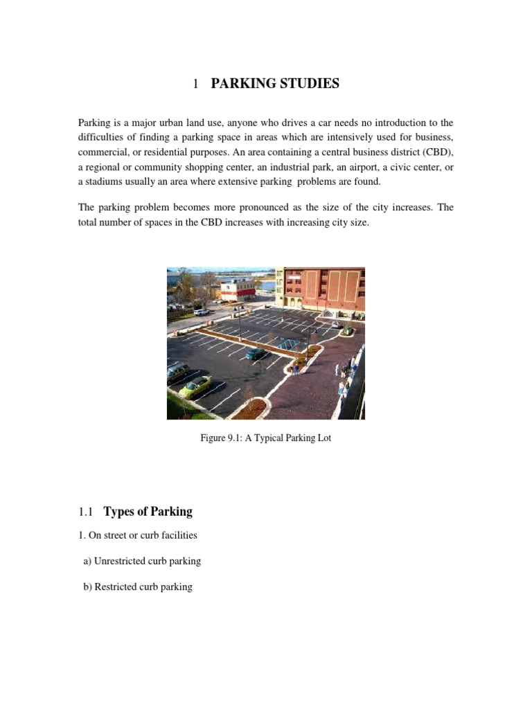 Parking Studies 1 | Download Free PDF | Parking | Transport
