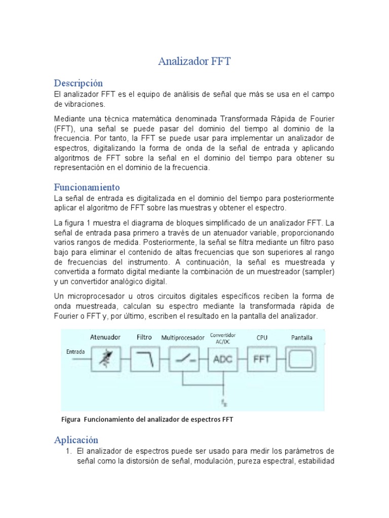 Analizador FTT | PDF | Transformada rápida de Fourier | Frecuencia