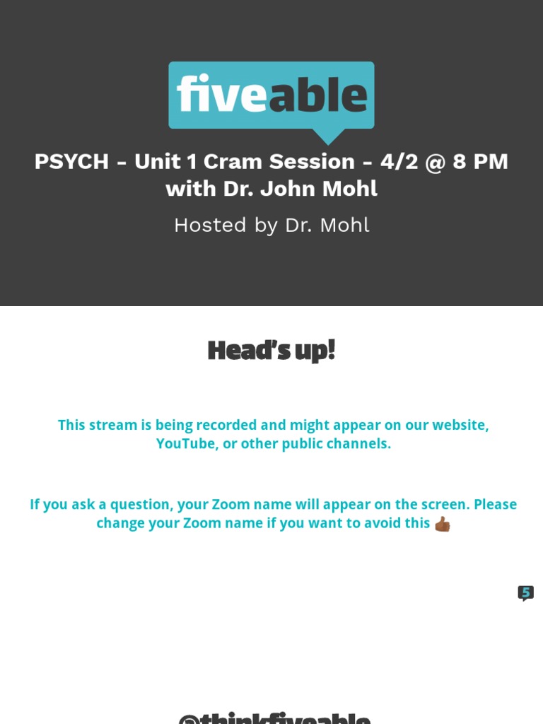 AP Psychology Cram Unit 1 - Scientific Foundations of Psychology ...