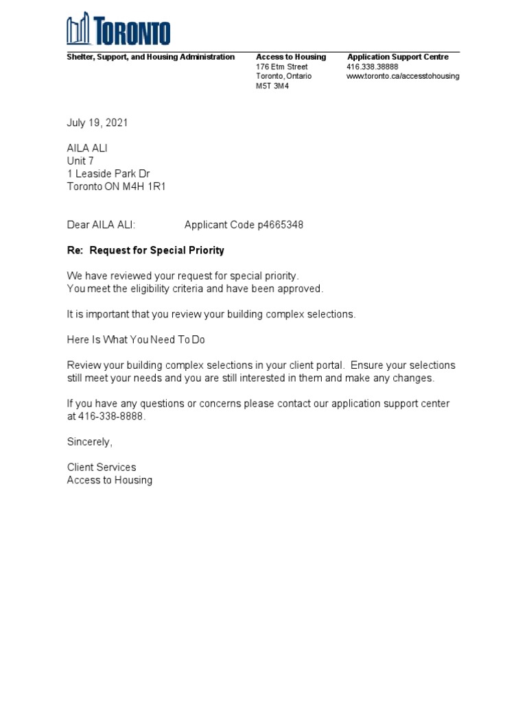 Re: Request For Special Priority | PDF