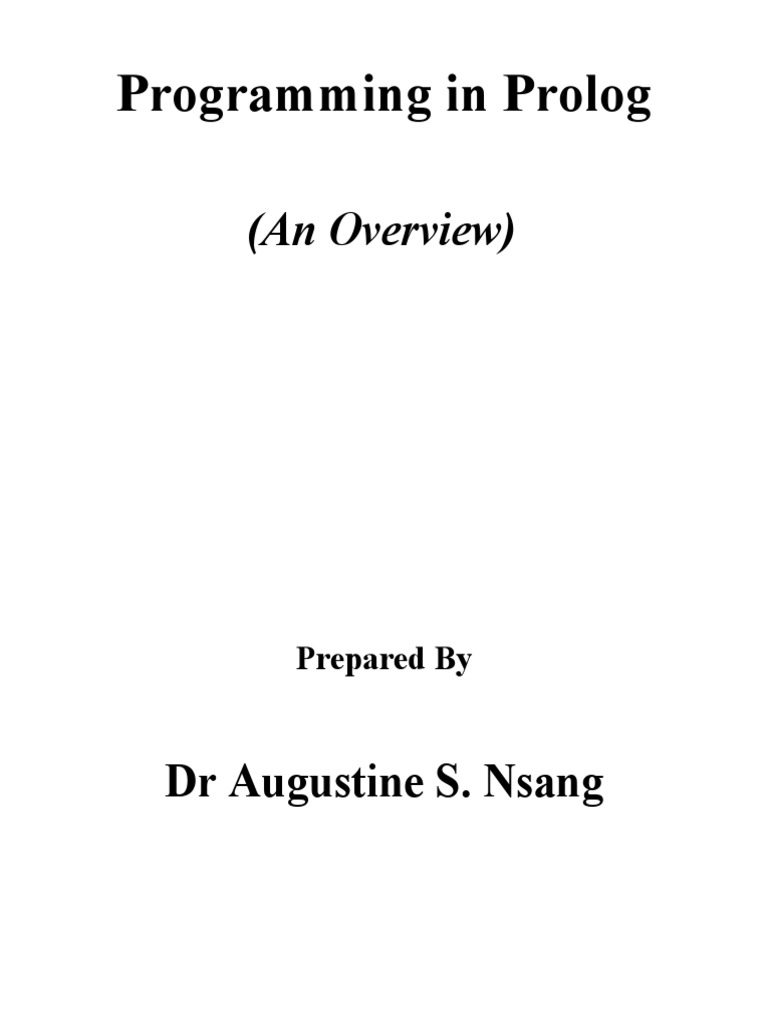 Programming in Prolog: (An Overview) | PDF | Axiom | Question
